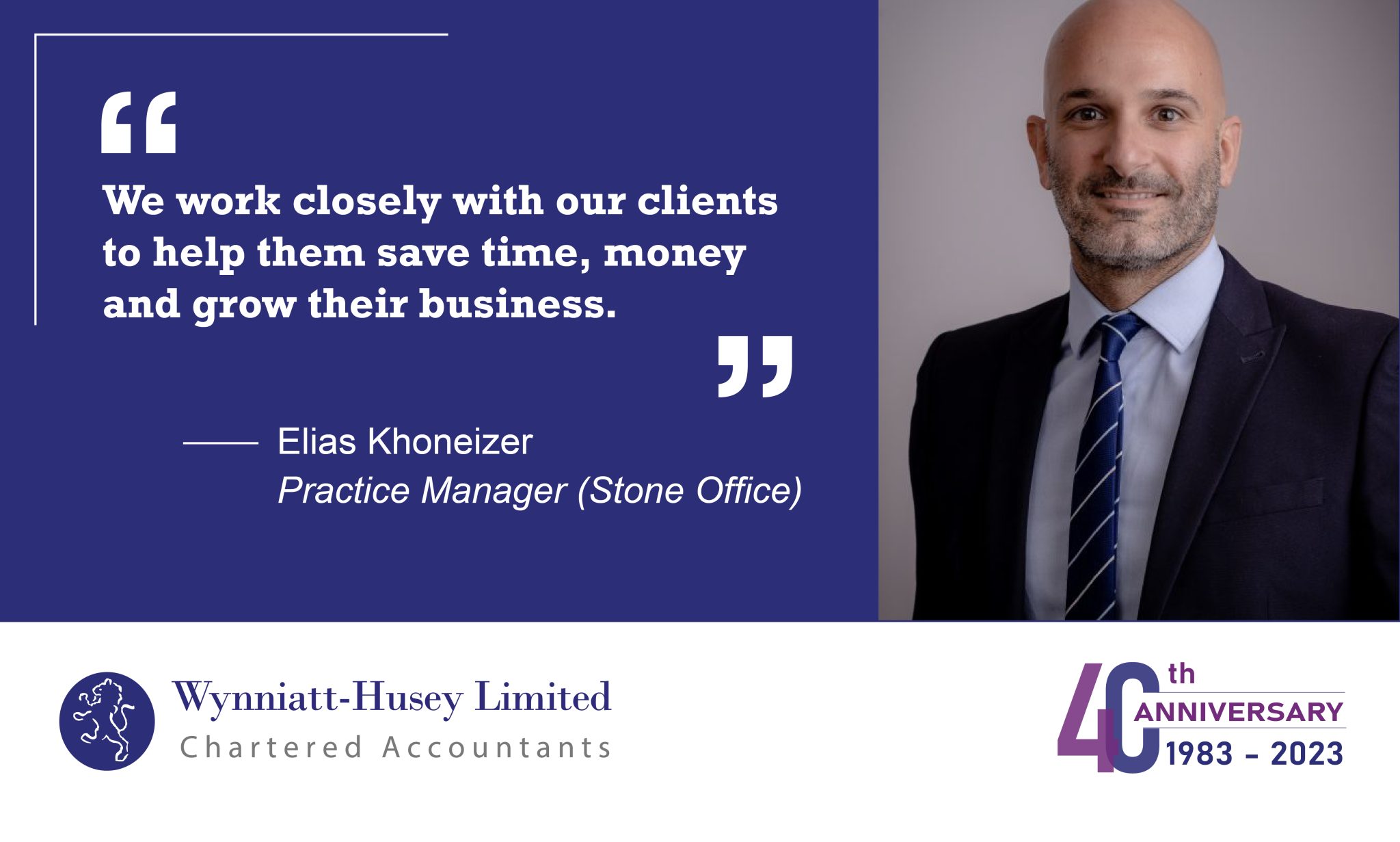 Wynniatt Husey Ltd - Meet Elias at our 40th Anniversary Party